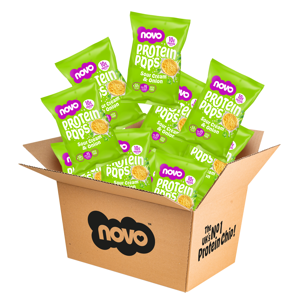 Novo 45g Protein Pops Sour Cream and Onion 18pcs/Box – novonutrition